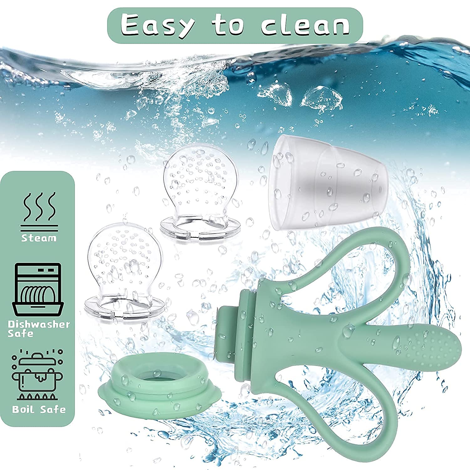 Baby Fruit Feeder, Banana Mesh Pacifier Infant Toddler Fresh Food ...